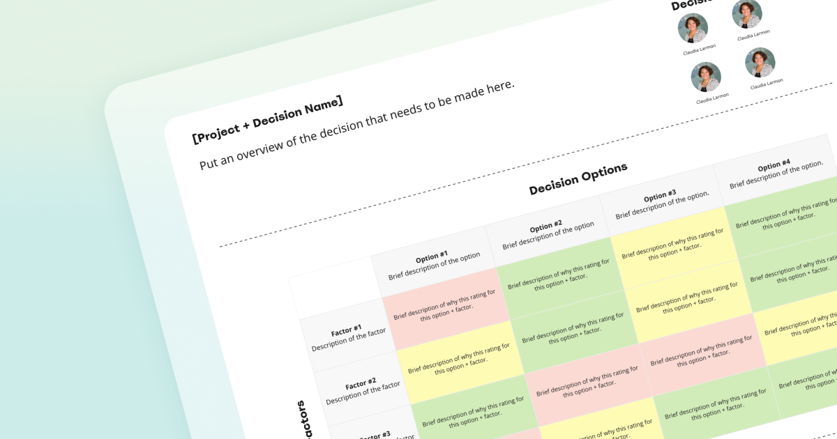 Decision-making matrix for new market selection at Reforge