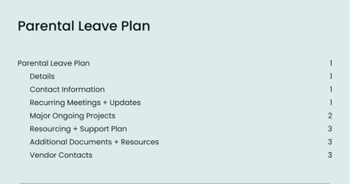 Parental leave plan overview at Skillshare