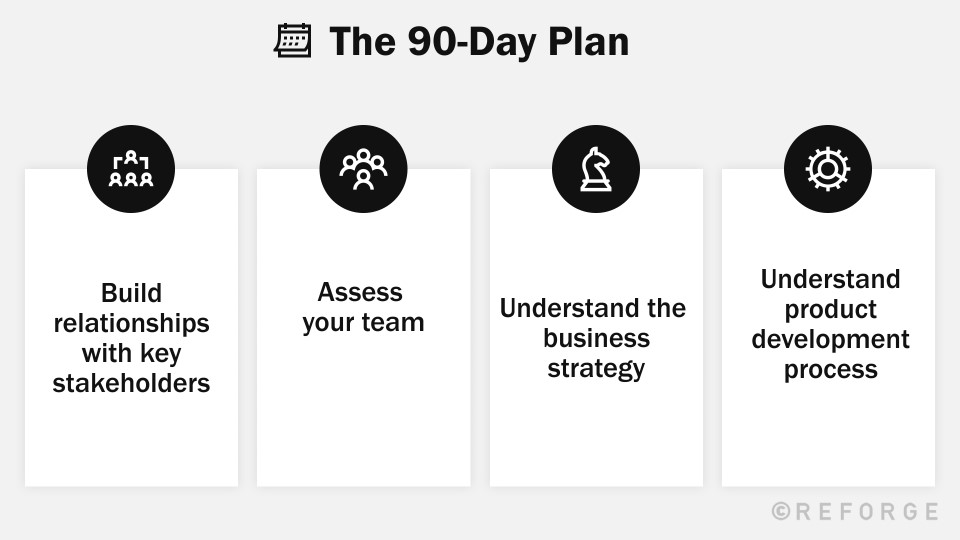 Plan the first 90 days in a new product leadership role