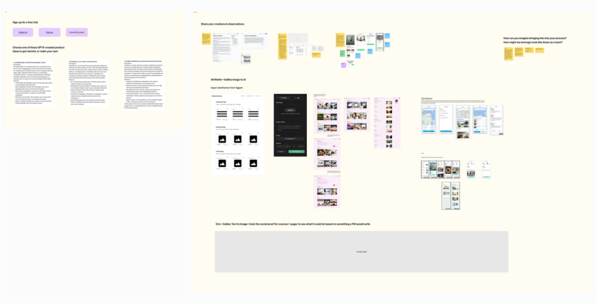 Product design team workshop exploring AI-assisted design at Reforge