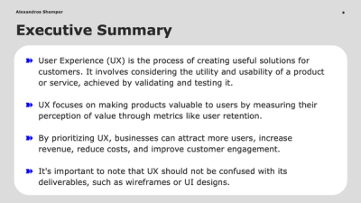 UX explainer presentation at Knauf