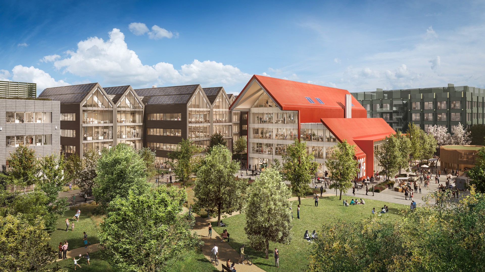 Oxford North ‘tops out’ Red Hall and first laboratory buildings and ...