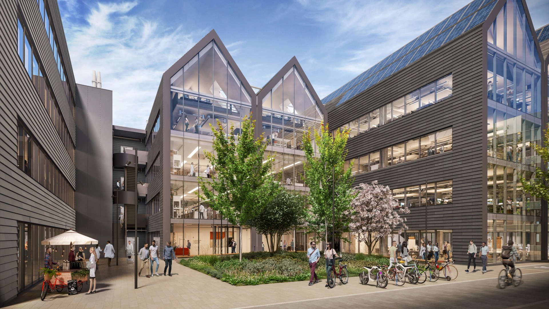 Oxford North ‘tops out’ Red Hall and first laboratory buildings and unveils new park name | News ...