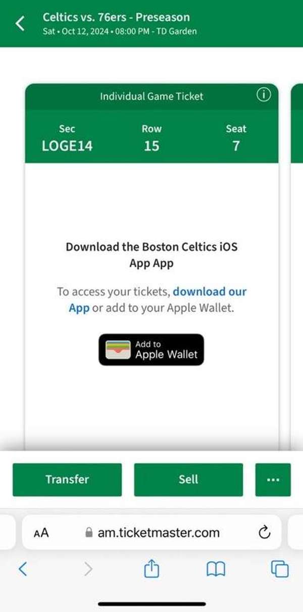Mobile Ticketing Guide | Boston Celtics