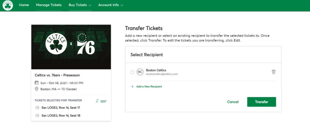 Mobile Ticketing Guide | Boston Celtics