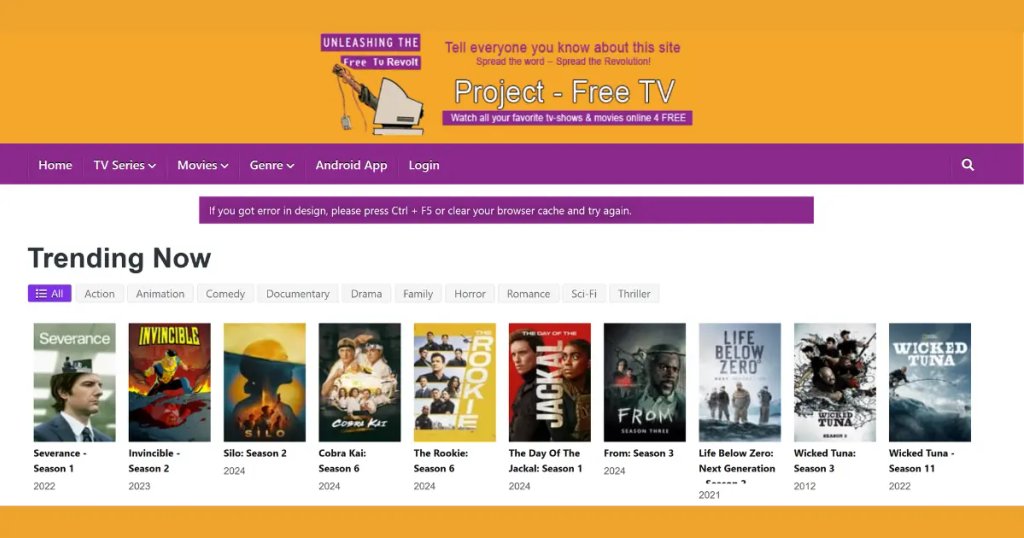 Project Free TV – Best 20 Alternatives to Watch Free Movies (2025)