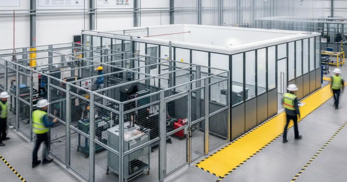 Flexible Factory Partitioning Systems | Modular Industrial Workspace ...