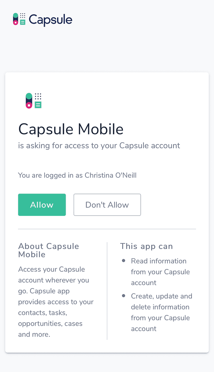 Capsule Mobile App | Capsule CRM