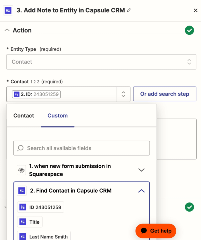 How to link a Squarespace Form to Capsule | Capsule CRM