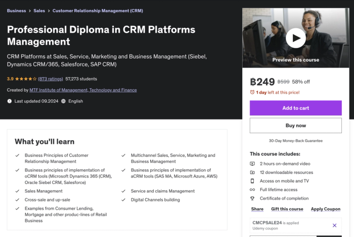Best CRM training courses for 2025