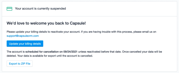 Billing | Capsule CRM
