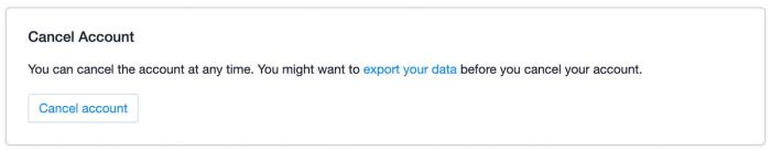 Exporting and Canceling your Account | Capsule CRM
