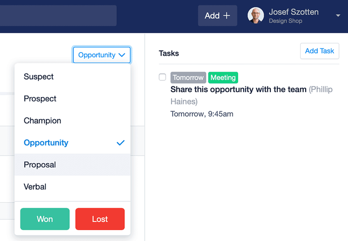 Stages of an Opportunity | Capsule CRM