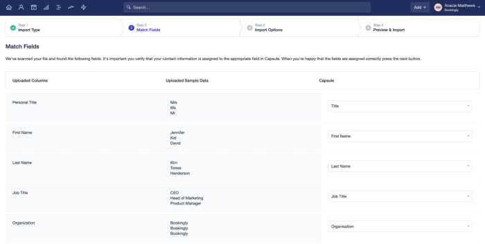 Importing Contacts | Capsule CRM