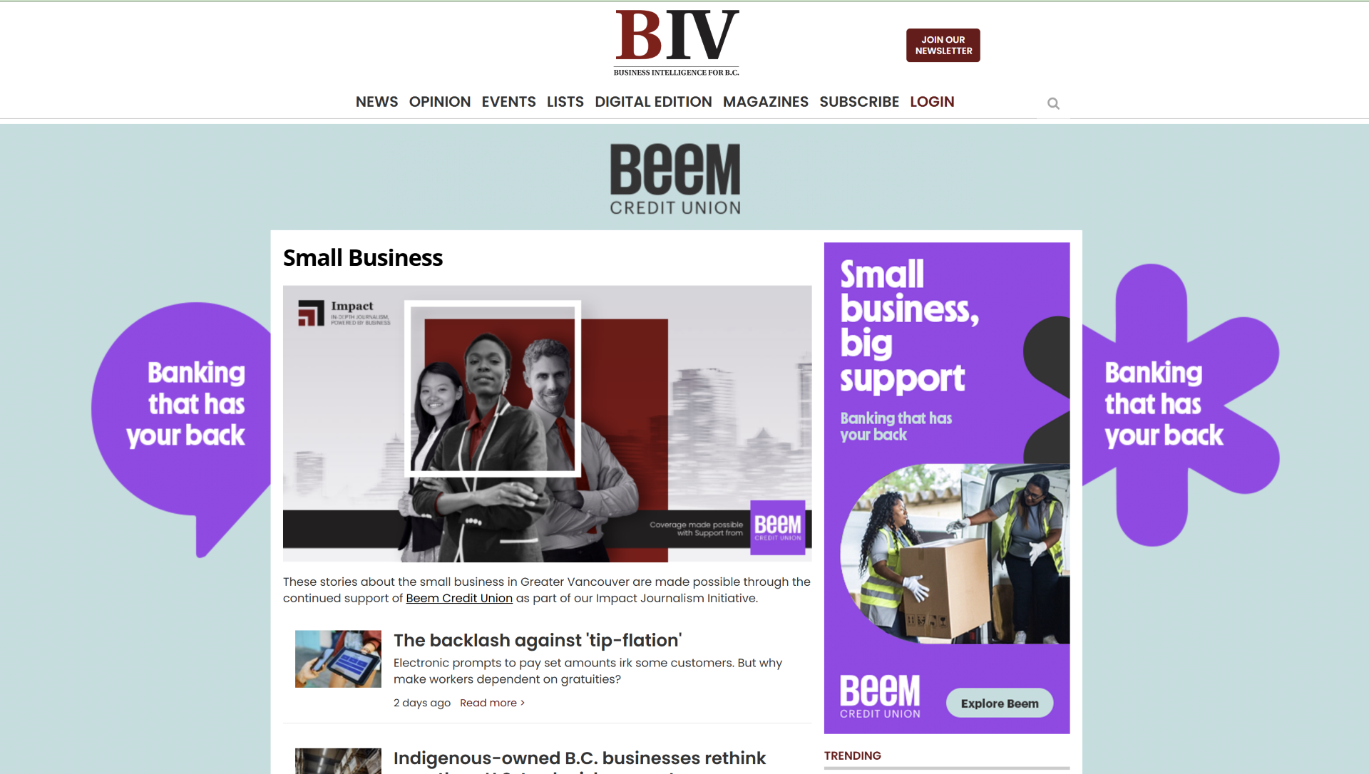 Supporting Small Business, Strengthening Community | Beem Credit Union