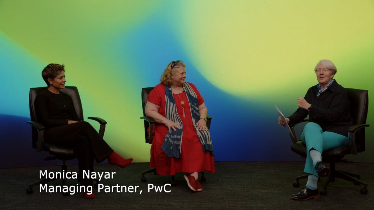 Fireside chat with Sharon Mandell, Monica Nayar and Rita Scr...