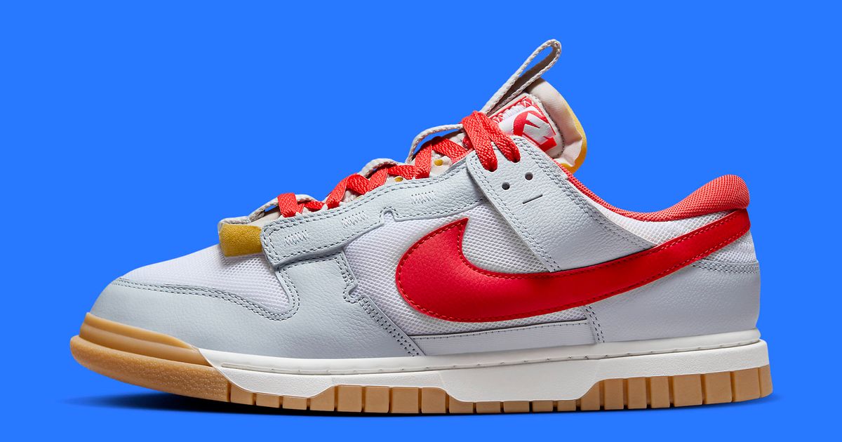 The Nike Dunk Low Remastered Gears Up in Grey, Red, and Gum | House of ...