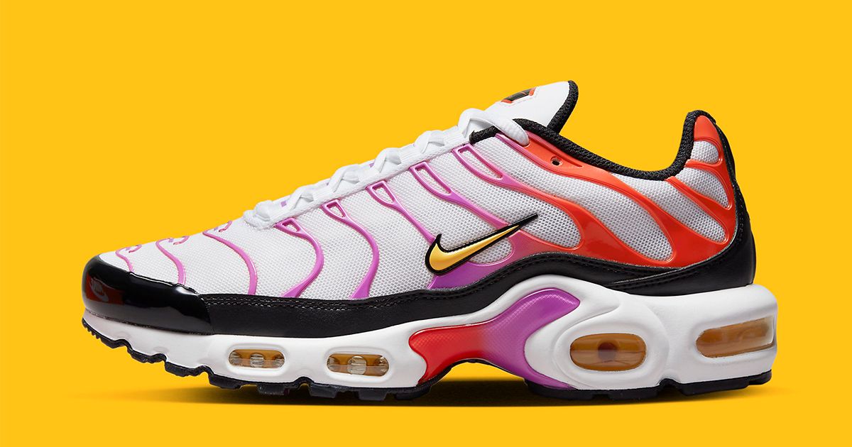 The Nike Air Max Plus Gets Popped with Red, Magenta and Golden Yellow ...