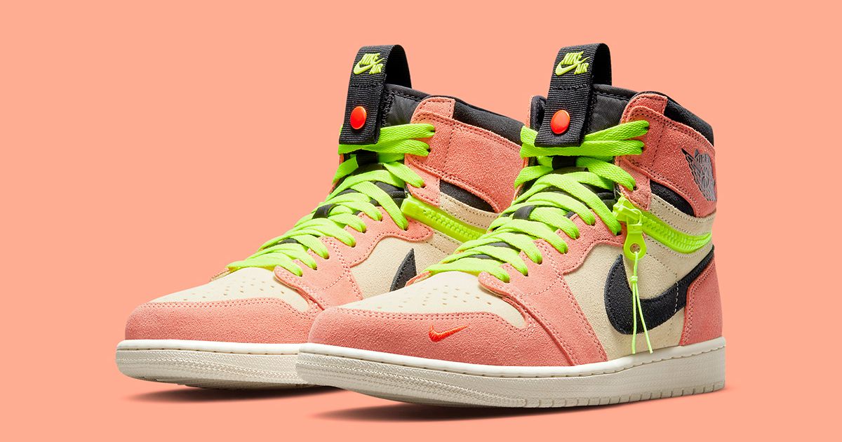 Air Jordan 1 Switch Surfaces in Soft Orange and Sail Suede | House of Heat°