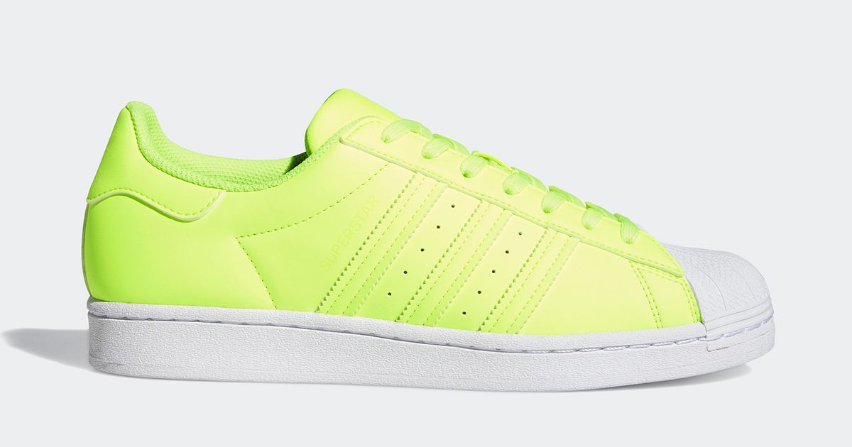 Electric “Solar Yellow” adidas Superstar Available Now | House of Heat°