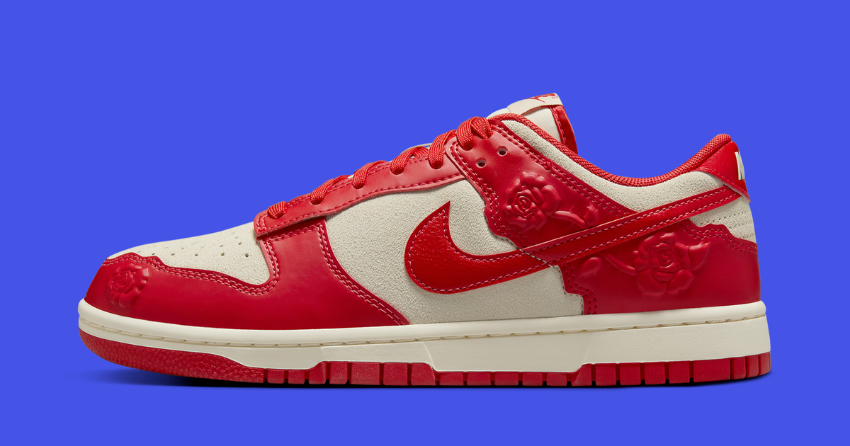 Ruby Red Roses Get Embossed On Nikes Latest Dunk Low | House of Heat°