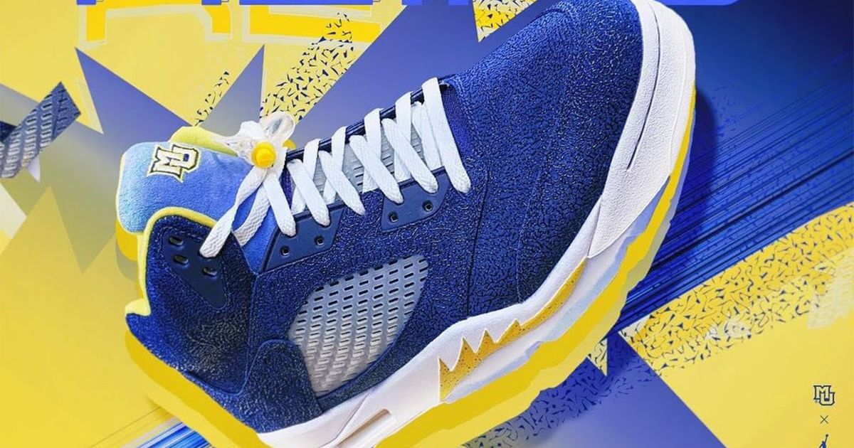 Marquette Unveil Elephant-Textured Air Jordan 5 PE | House of Heat°