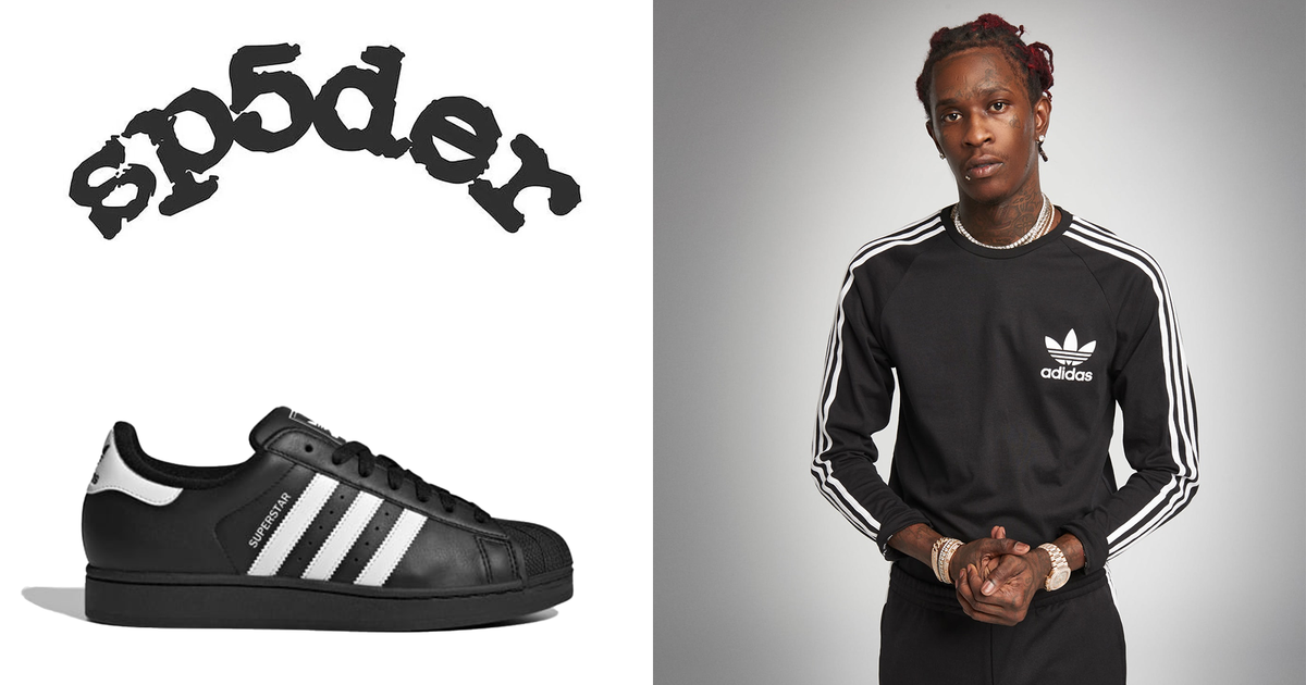 Young Thug's SP5DER x Adidas Superstar Collab Appears at the Rodeo ...