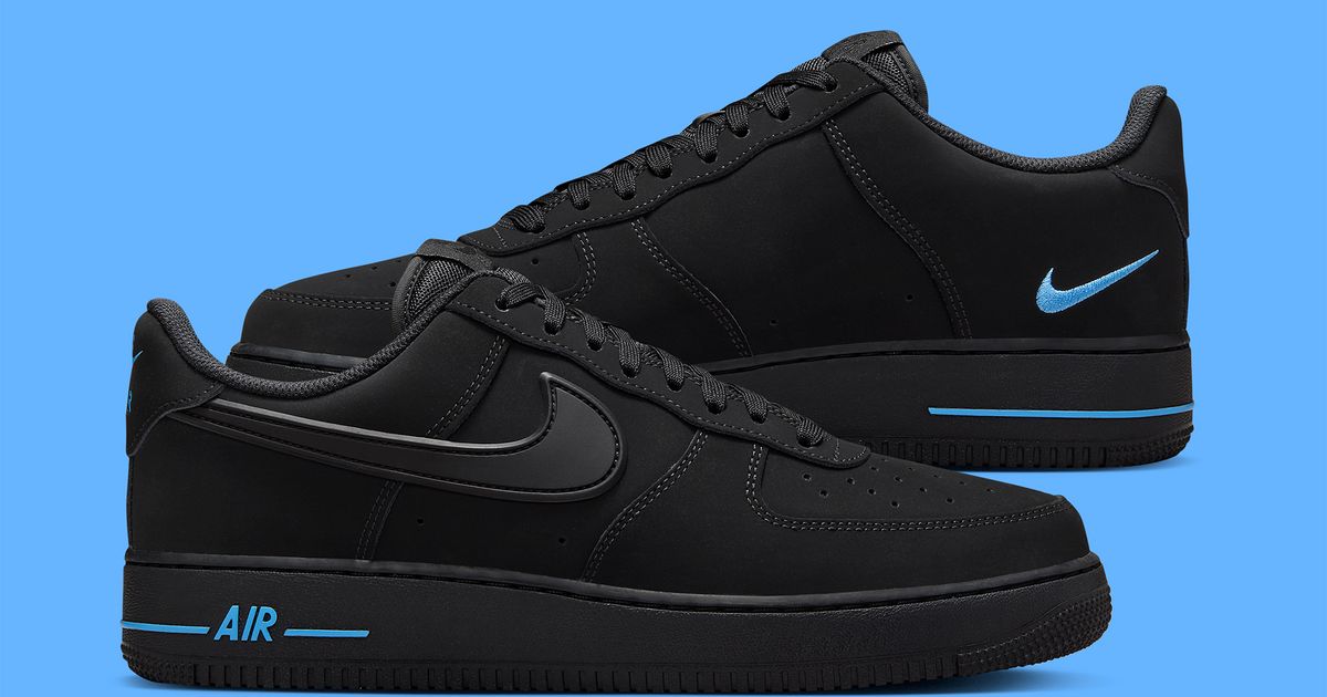 This Black and University Blue AF1 Boasts Medial Mini Swooshes | House ...