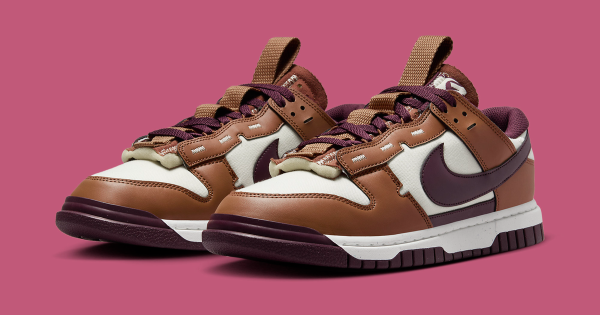 The Nike Dunk Low Jumbo Appears With A Burgundy Swoosh | House of Heat°