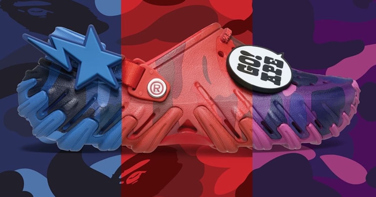 BAPE®︎ Presents a Camo-Covered Crocs Echo Clog Trio | House of Heat°