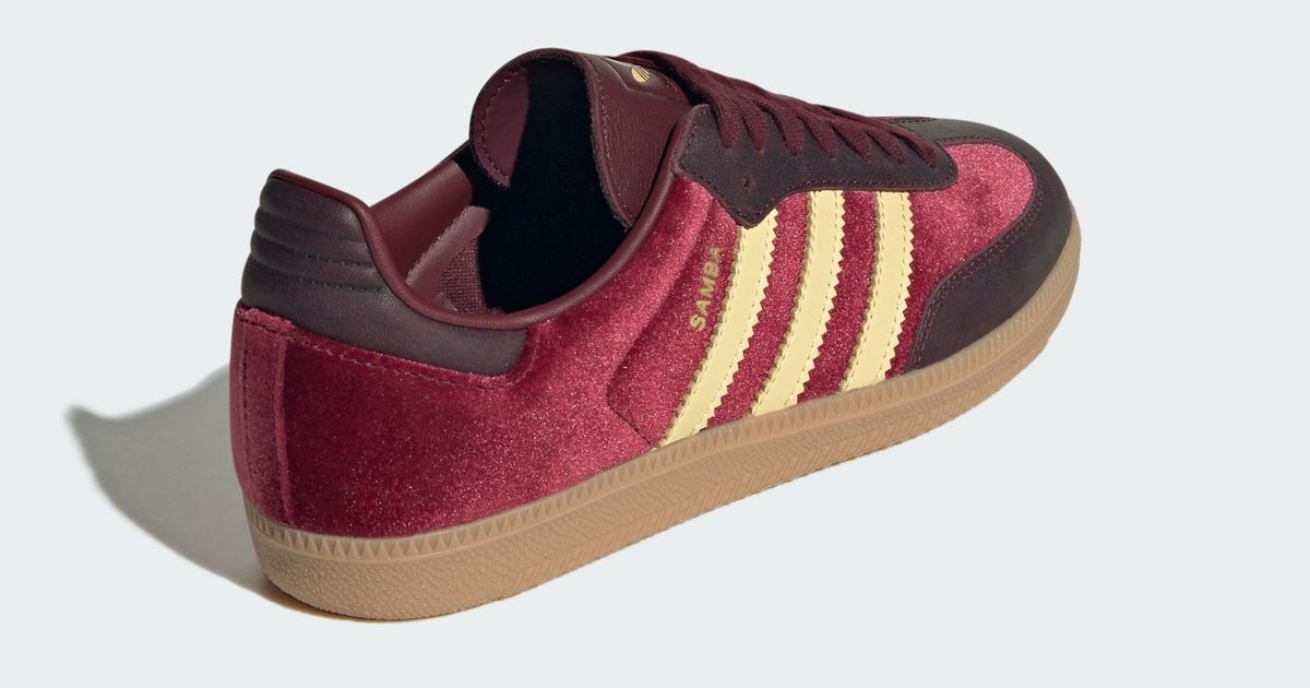 Velvet Uppers Elevate the Women's Adidas Samba "Sharp Red" | House of Heat°