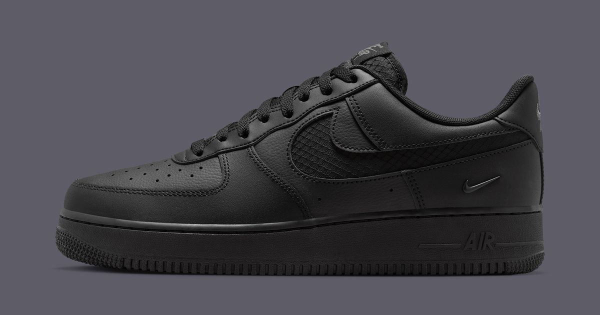 Nike Air Force 1 Low “Triple Black Ripstop” Readies for Fall 2025 ...
