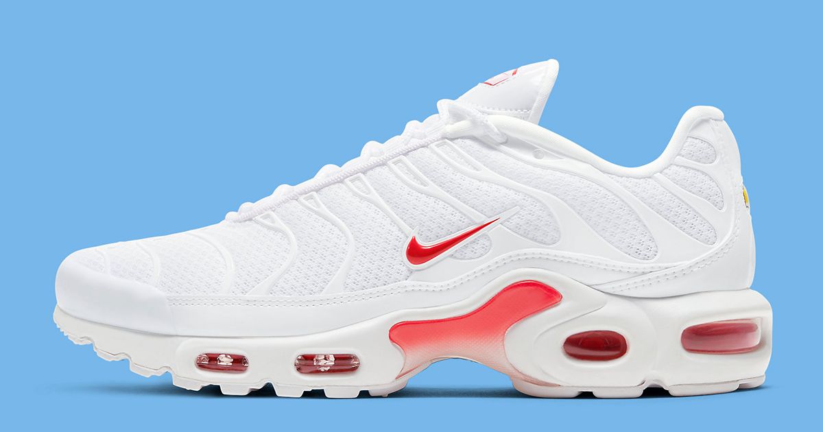 The Nike Air Max Plus Surfaces in a Summer-Ready White and Red | House ...