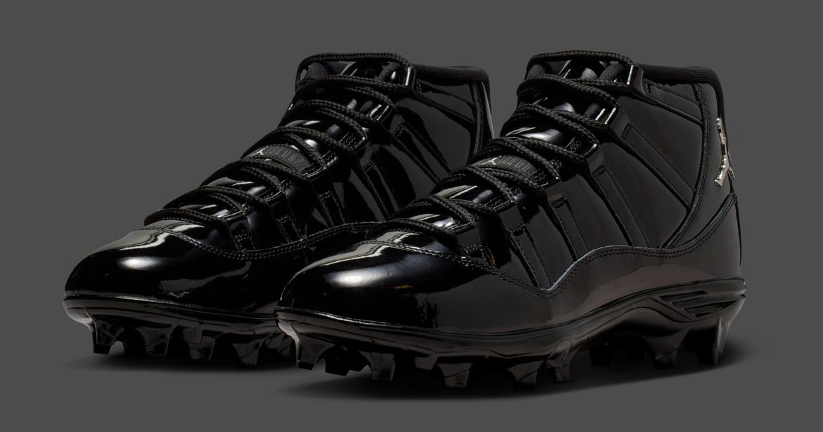 Where to Buy: Air Jordan 11 “Black Patent” U.S. Football Cleats | House ...