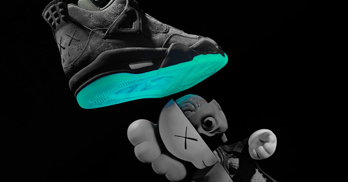 Your best look yet at the KAWS glow-in-the-dark soles | House of Heat°