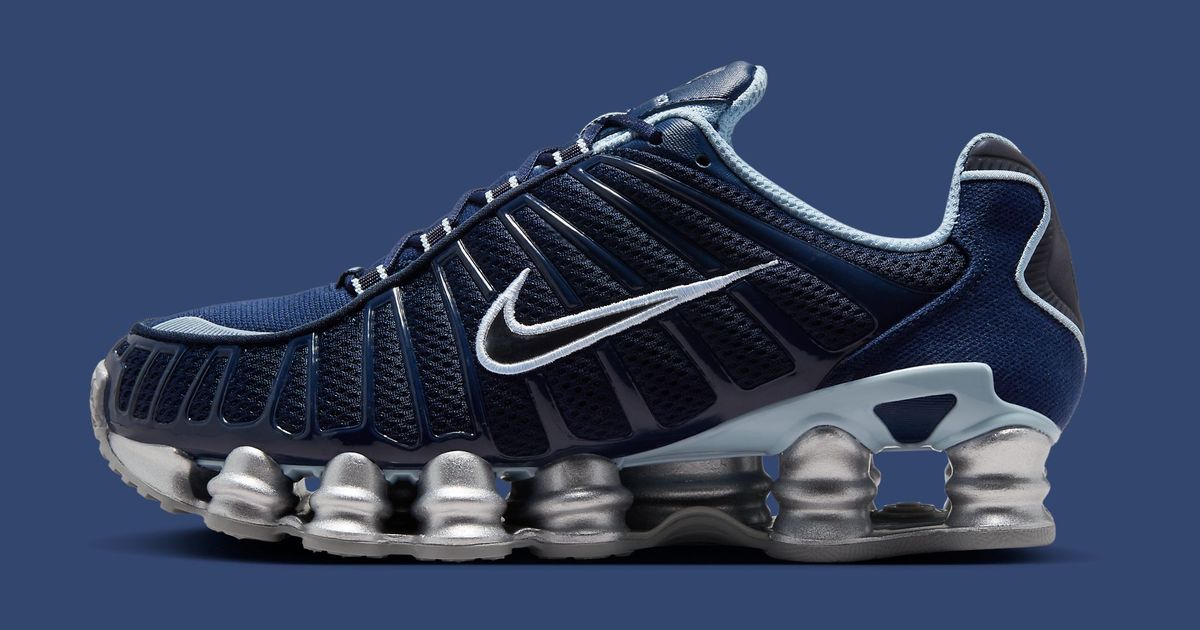 Nike Delivers a Clean Navy and Silver Shox TL for Fall Season | House ...