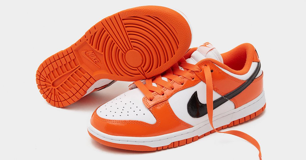 Nike Presents the Dunk Low in White, Orange and Black Patent Leather ...