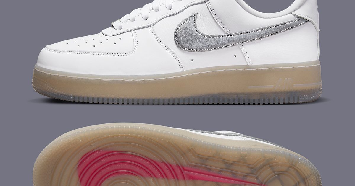 This Premium Air Force 1 Low Rocks Silver Swooshes and Translucent Gum ...