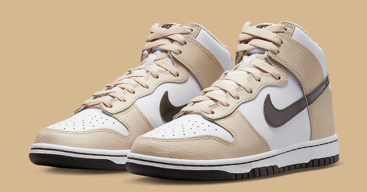 The Nike Dunk High Appears In White Beige And Brown House Of Heat°