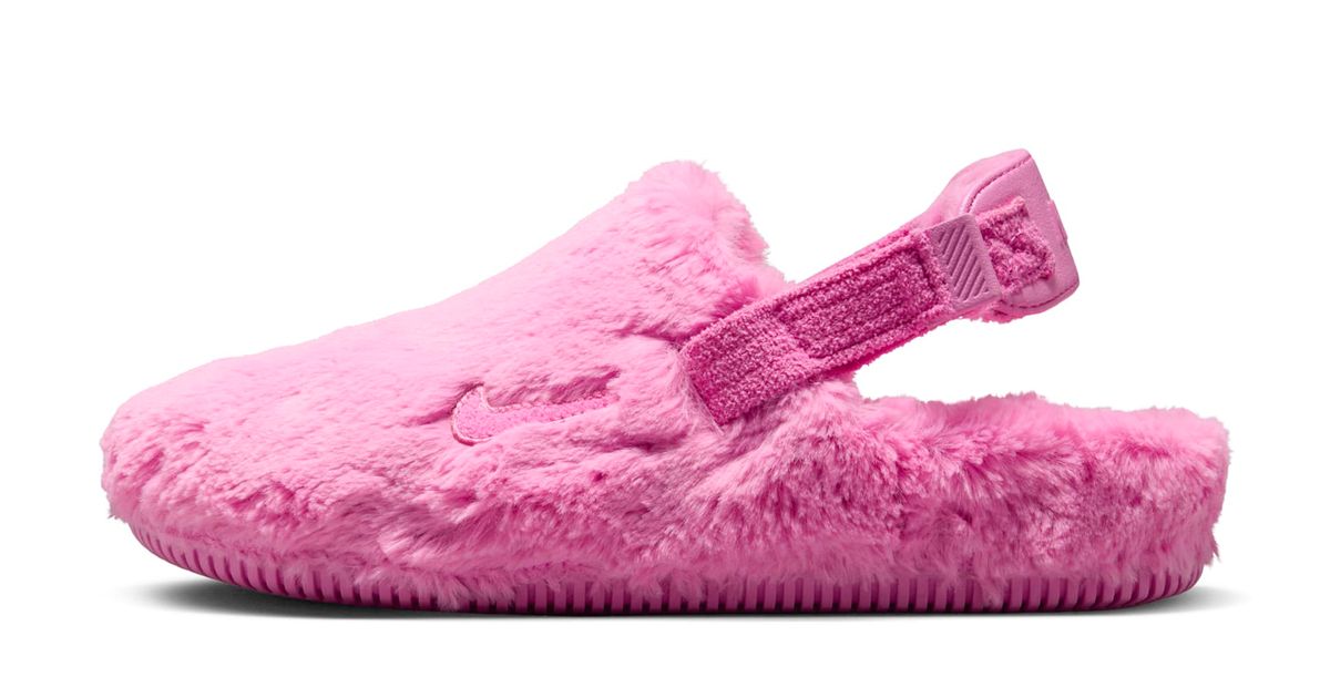 Available Now // Fuzzy Fur Nike Calm Mule | House of Heat°