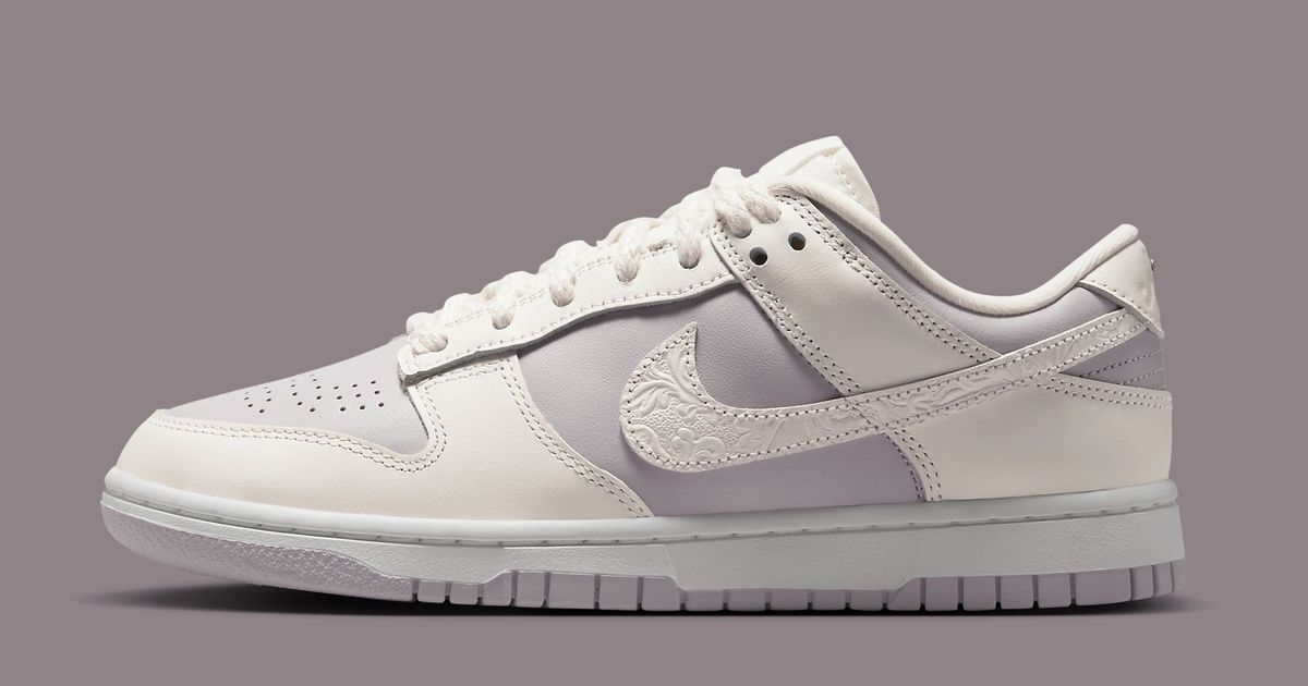 "Platinum Violet" Panels and Ornate Swooshes Share this Nike Dunk Low ...
