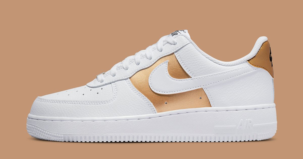 Nike Adds Metallic Gold Panels to the Air Force 1 | House of Heat°