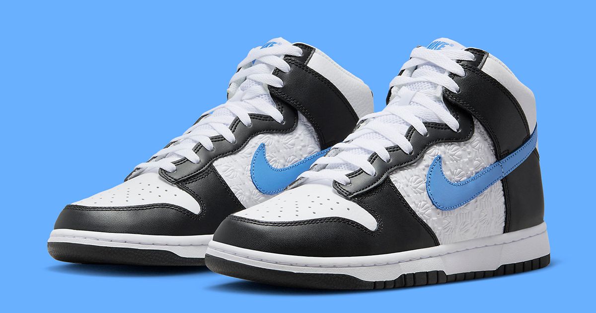 Nike Dunk High “Embossed” Appears in White, Black and University Blue ...