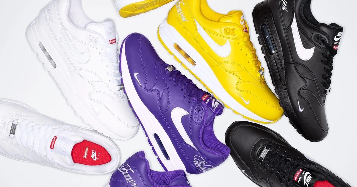 Supreme's Four Nike Air Max 1 Collabs for Spring 2025 Release March 20 ...
