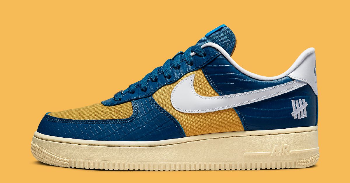 Official Images // UNDEFEATED x Nike Air Force 1 Low “Blue Croc ...