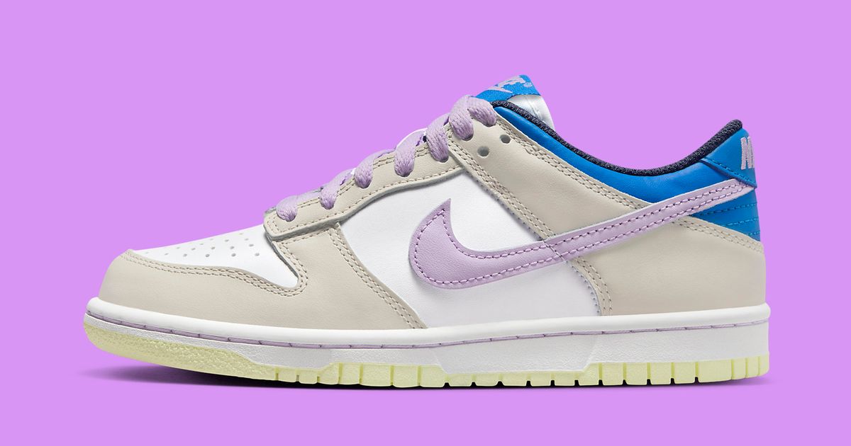 This Kids-Exclusive Nike Dunk Low is Available Now in Bone, Lilac and ...