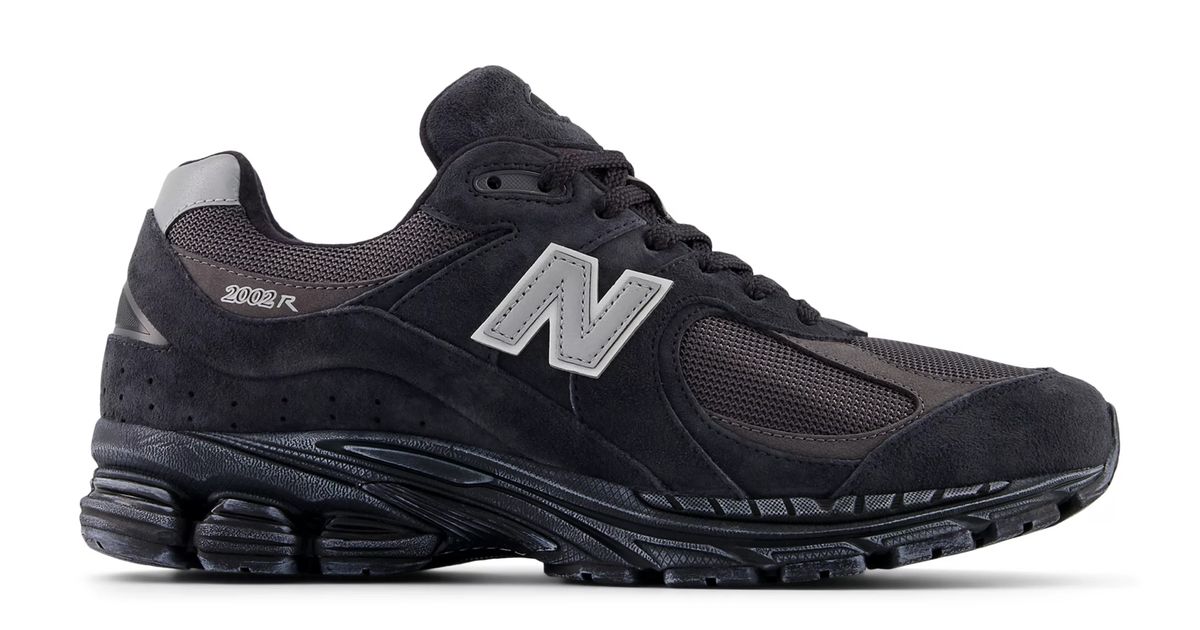 The New Balance 2002R Boasts a New Black Suede and Ballistic Mesh Build ...