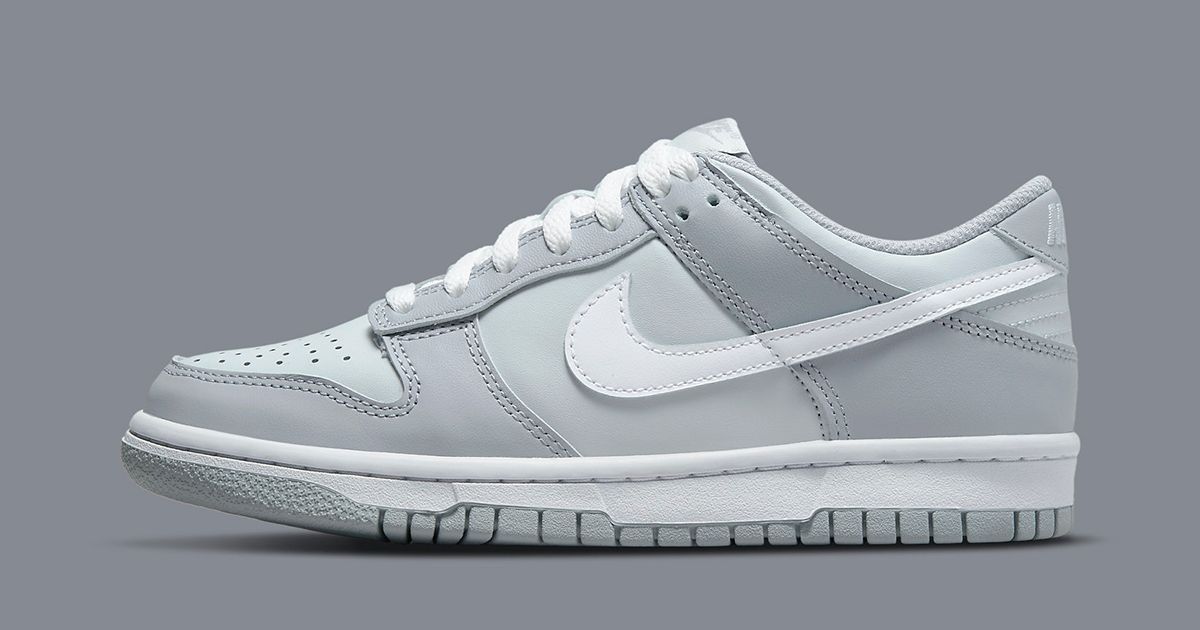 Available Now // Kids Nike Dunk Low Two Tone Grey | House of Heat°