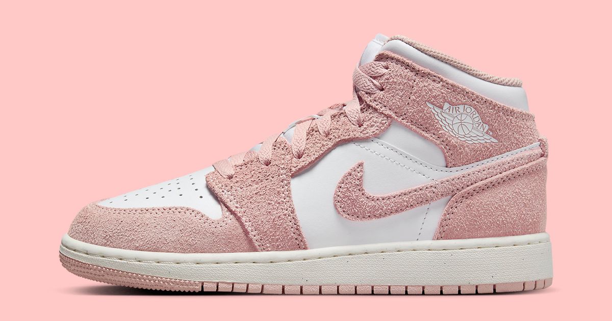 The Air Jordan 1 Mid "Pink Suede" Pops Up for Spring | House of Heat°