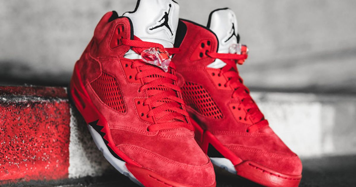 Another look at the Red Air Jordan 5 “Flight Jacket” | House of Heat°